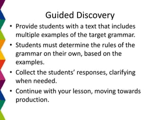 Approaches to teaching grammar version 2 | PPTX