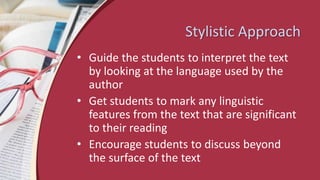 Approaches to teaching literature: ppt report | PPTX