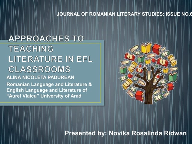 Approaches to teaching literature in efl classrooms | PPTX | Education
