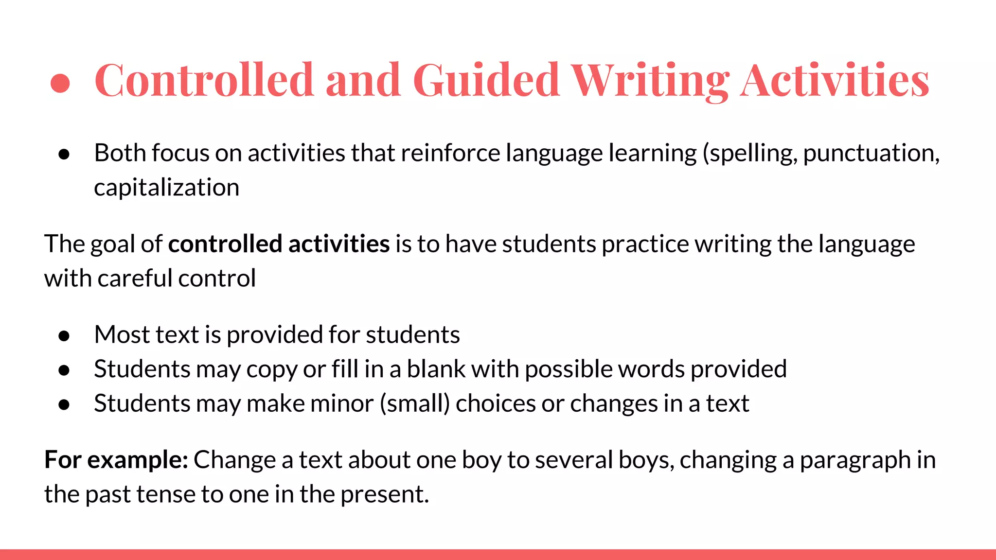 Approaches to teaching writing product | PPTX