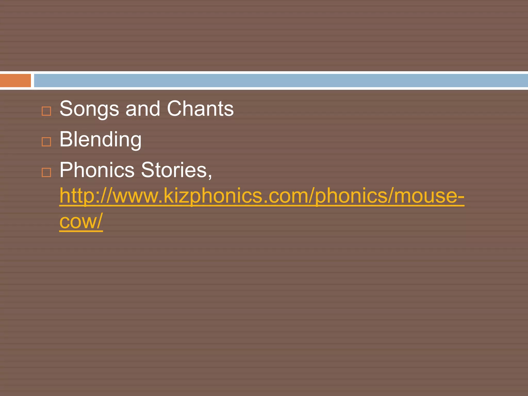 Approaches to teach reading | PPTX