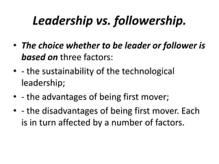 Approaches to technology strategy | PPTX | Business Administration ...