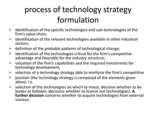 Approaches to technology strategy | PPTX