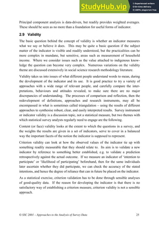 Approaches To The Analysis Of Survey Data | PDF