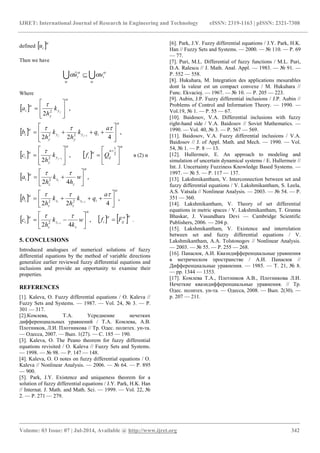 Approaches to the numerical solving of fuzzy | PDF