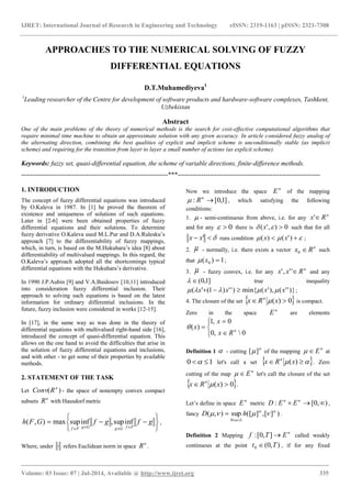 Approaches to the numerical solving of fuzzy | PDF
