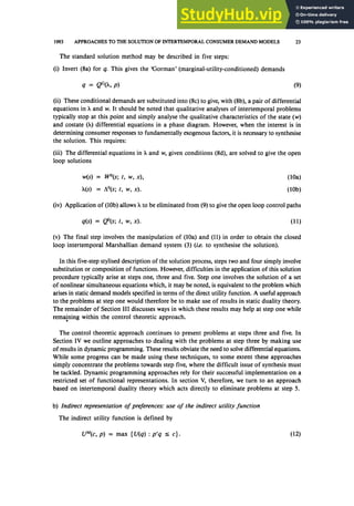 Approaches To The Solution Of Intertemporal Consumer Demand Models | PDF
