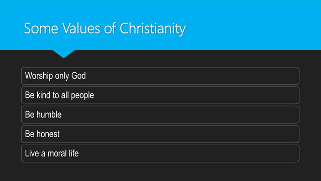 Approaches to values and value education in Christianity | PPT