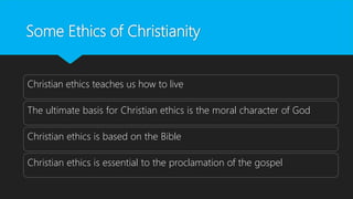 Christian Morals And Values