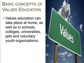 Approaches to values educ development | PPTX
