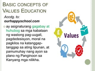 Approaches to values educ development | PPTX