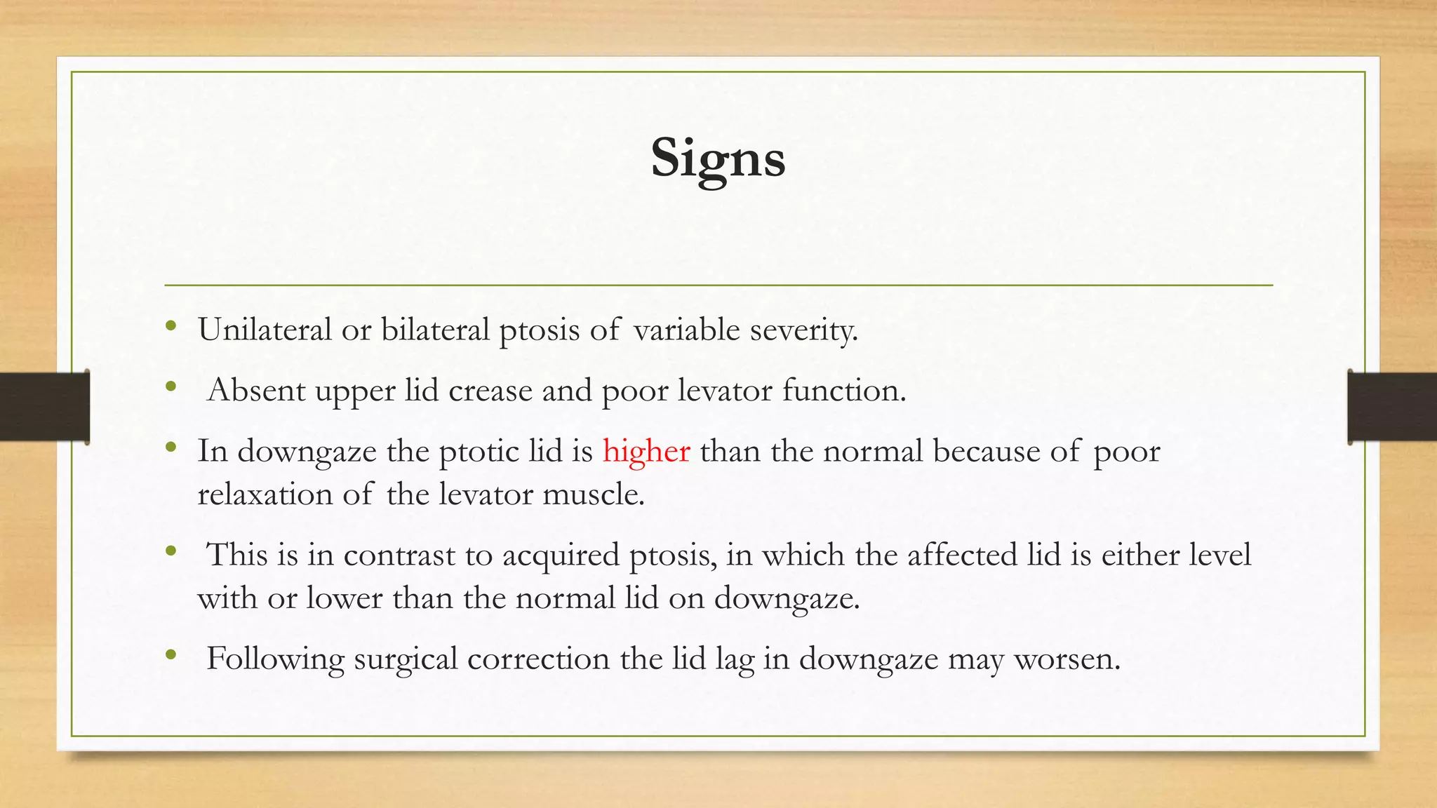 Approach for ptosis | PPTX