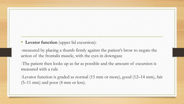 Approach for ptosis | PPTX | Eye and Vision Conditions | Diseases and ...