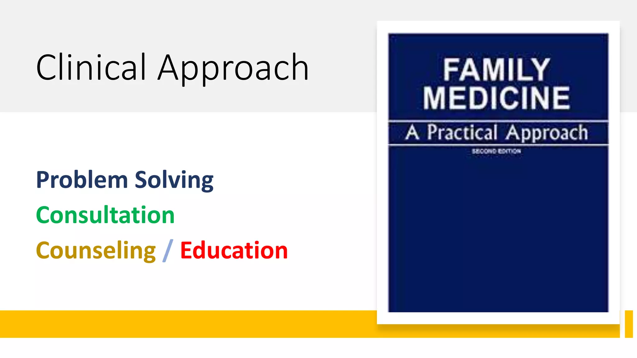 Approach to history taking and physical examination in family medicine ...