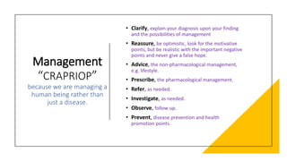 Approach to history taking and physical examination in family medicine ...