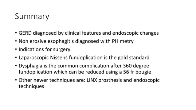 Approach, indications and surgical management of gerd 2 | PPTX