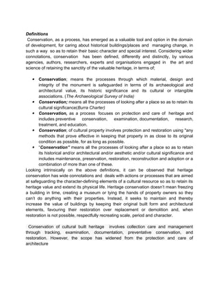 Approaching Architectural Conservation of Built Environment.docx