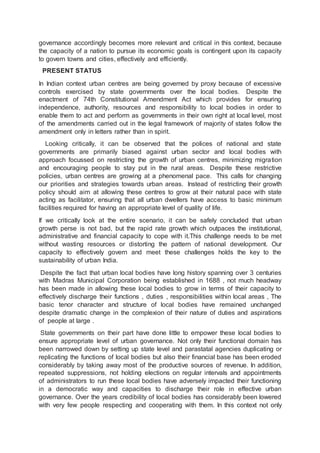 APPROACHING GOOD URBAN GOVERNANCE | DOCX