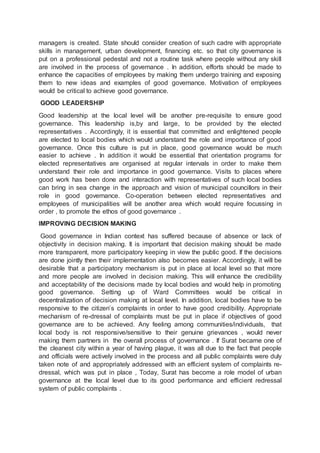APPROACHING GOOD URBAN GOVERNANCE | DOCX