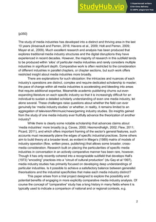 Approaching Media Industries Comparatively A Case Study Of Streaming | PDF