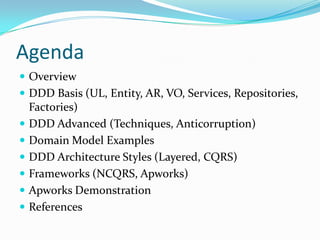 Approaching to domain driven development | PPTX