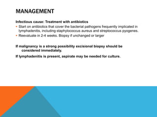 Approach in lymphadenopathy in children | PPTX