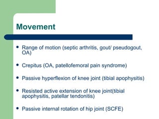 Approach knee pain | PPT
