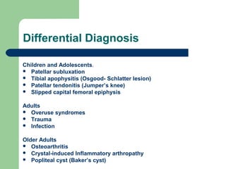 Approach knee pain | PPT