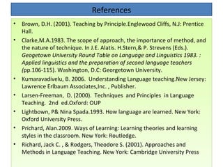 Approach, method and technique in English teaching 2014 | PPT