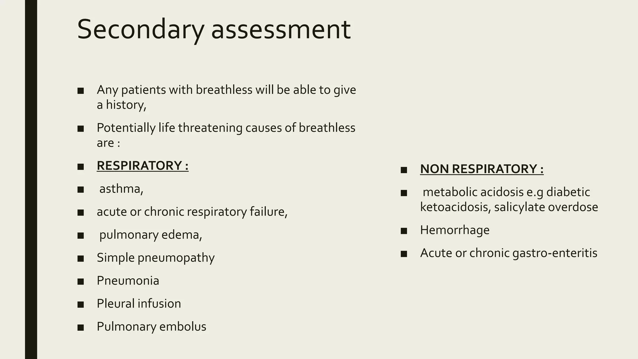 Approach of patient with breathing difficulties | PPTX