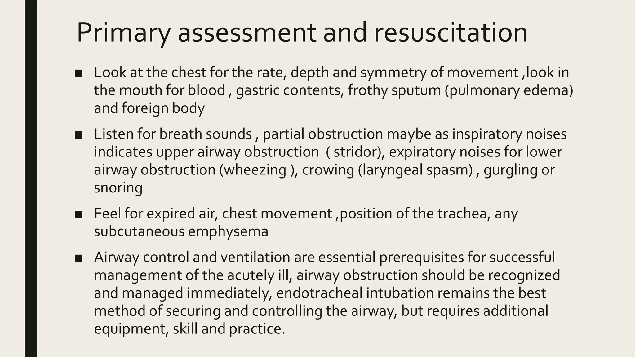 Approach of patient with breathing difficulties | PPTX