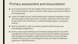 Approach of patient with breathing difficulties | PPTX