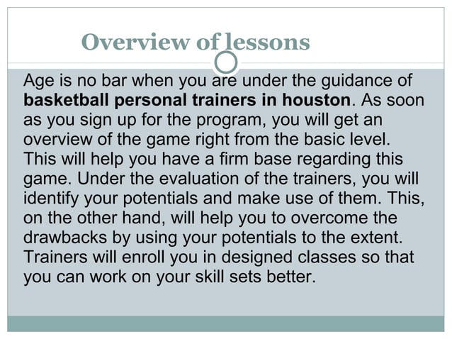 Approach of the basketball training tips for kids | PPT