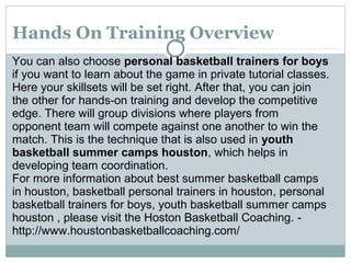 Approach of the basketball training tips for kids | PPT