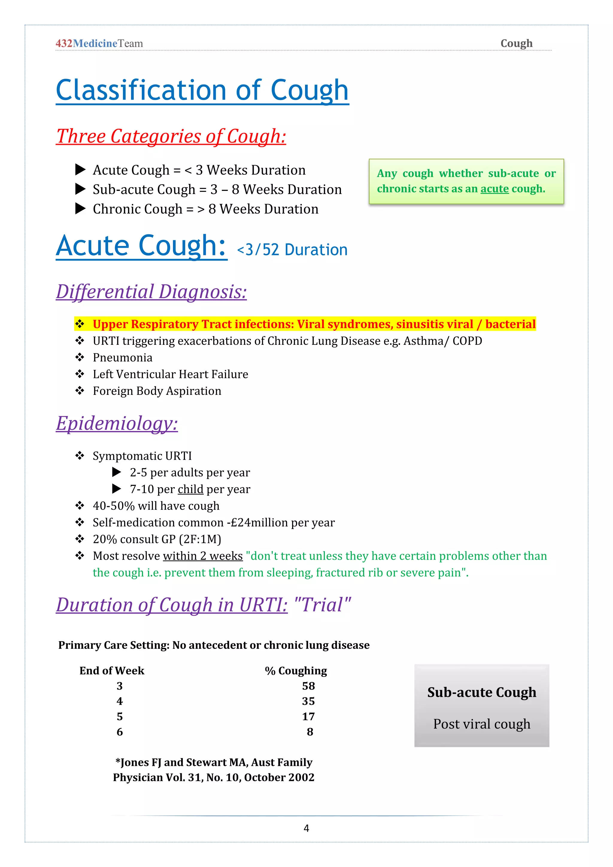 Approach patient with cough | PDF