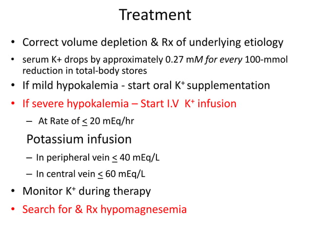 Approach to Hypokalemia | PPTX | Heart and Cardiovascular Diseases ...