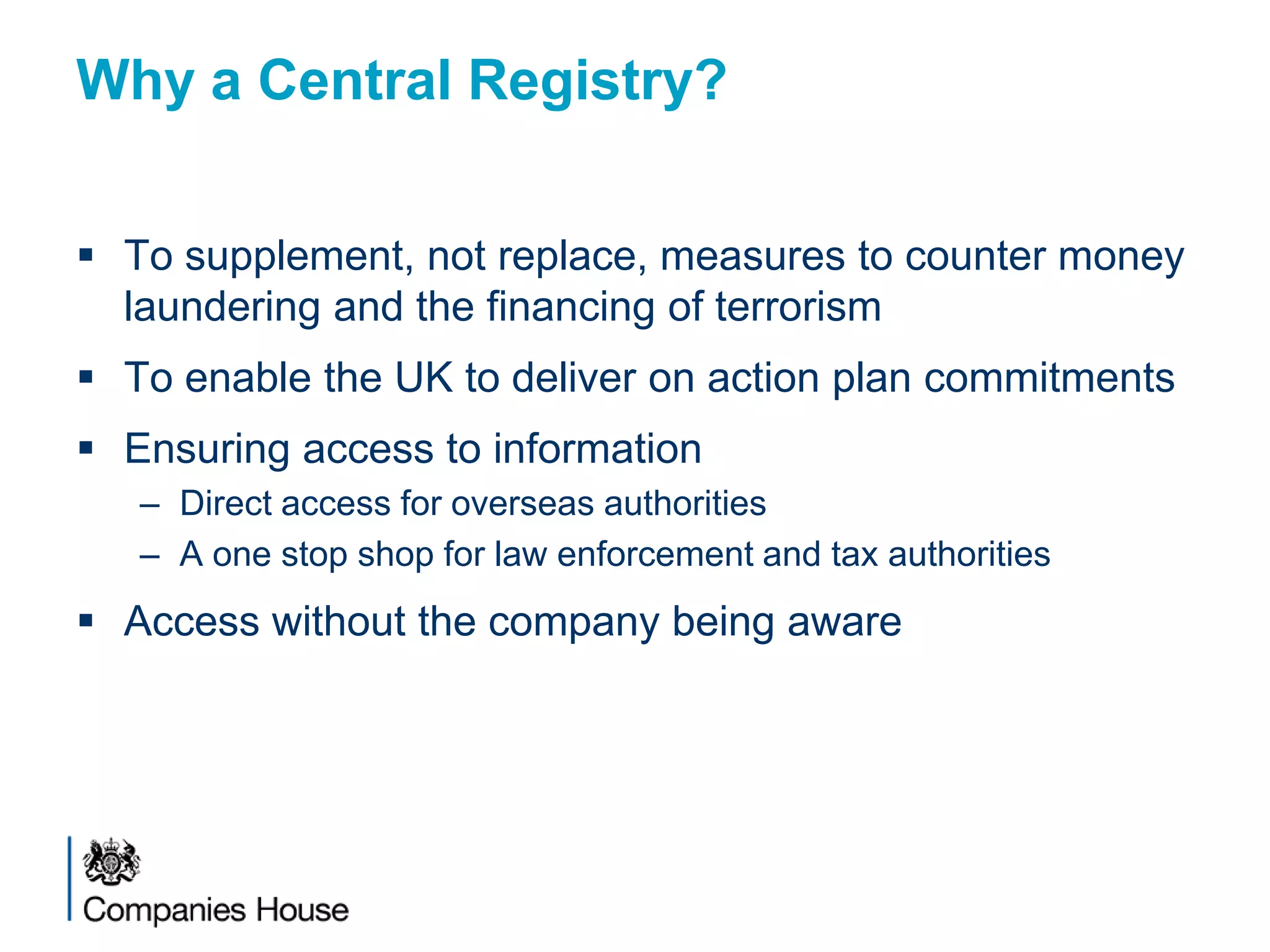 Approach taken by registries to obtain beneficial owner information jo ...