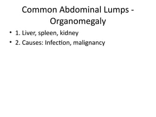 Approach to Abdominal Lump Examination in Patient | PPTX