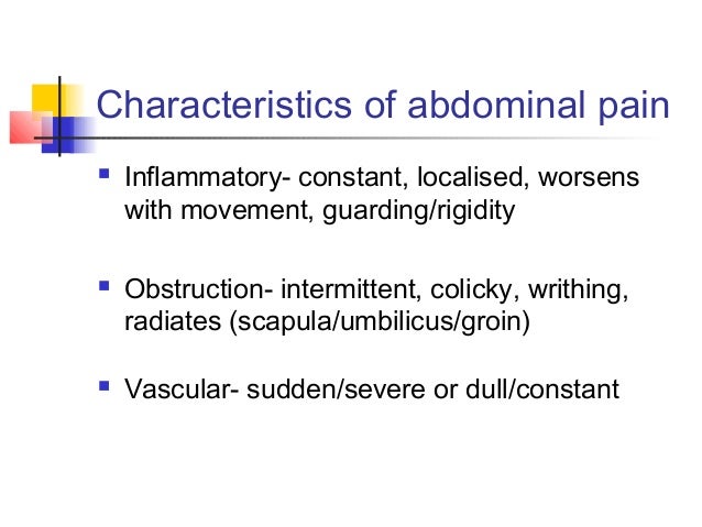 Approach to abdominal pain