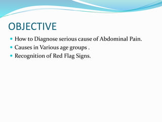 Approach to abdominal pain | PPTX