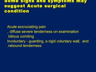 Approach to abdominal pain | PPT