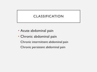 Approach to abdominal pain | PDF