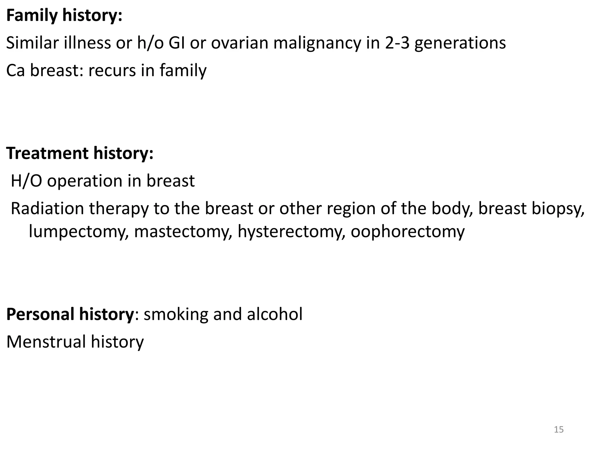 Approach to a breast lump (hari sedai; MMC, IOM) | PPTX