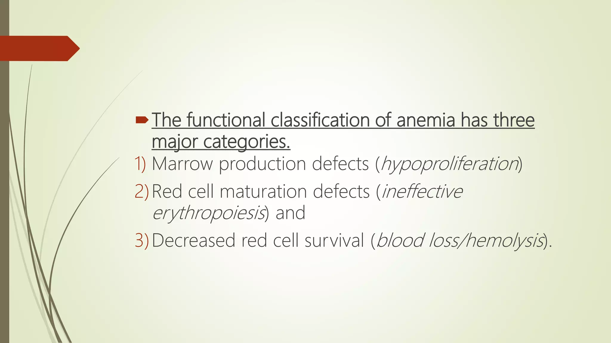 Approach to a case of anemia | PPTX
