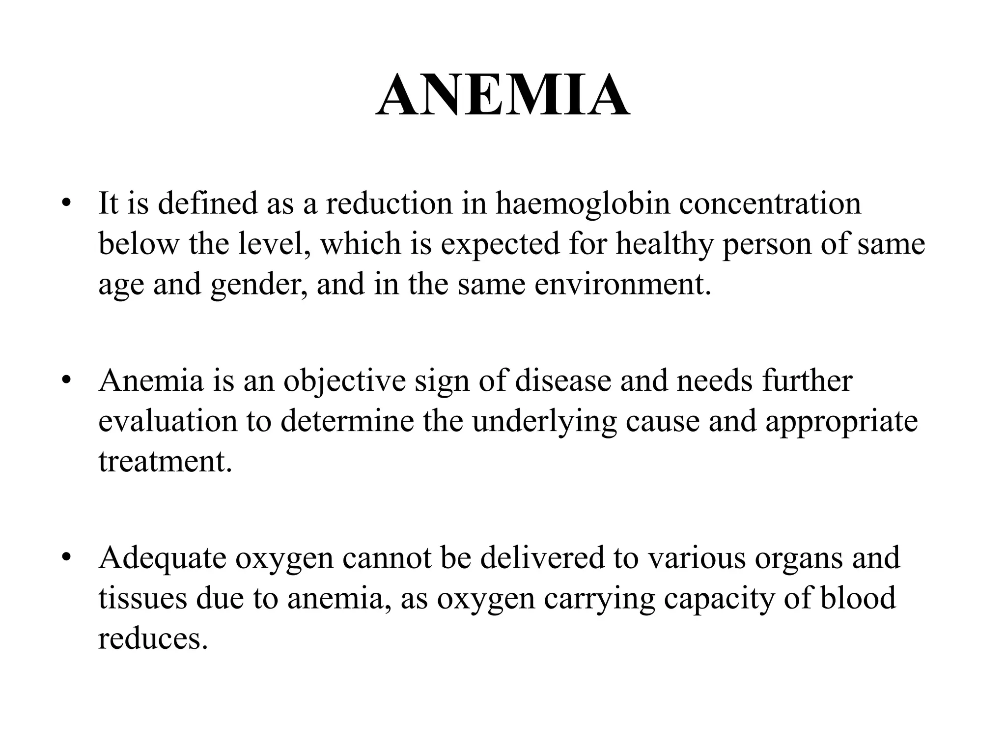 approach to anemia | PPTX