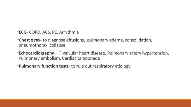 Approach to a case of dyspnea- causes, management | PPT
