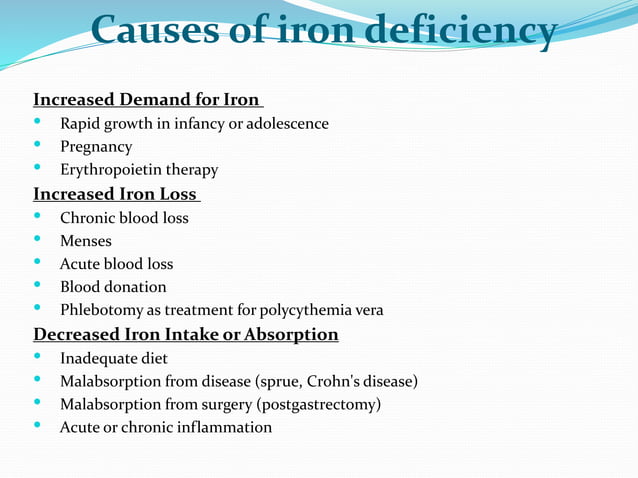 Approach to a case of iron defciency anaemia | PPTX | Blood Disorders ...
