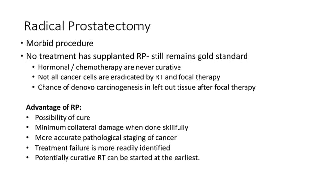 Approach to a case of localized prostate cancer | PPTX