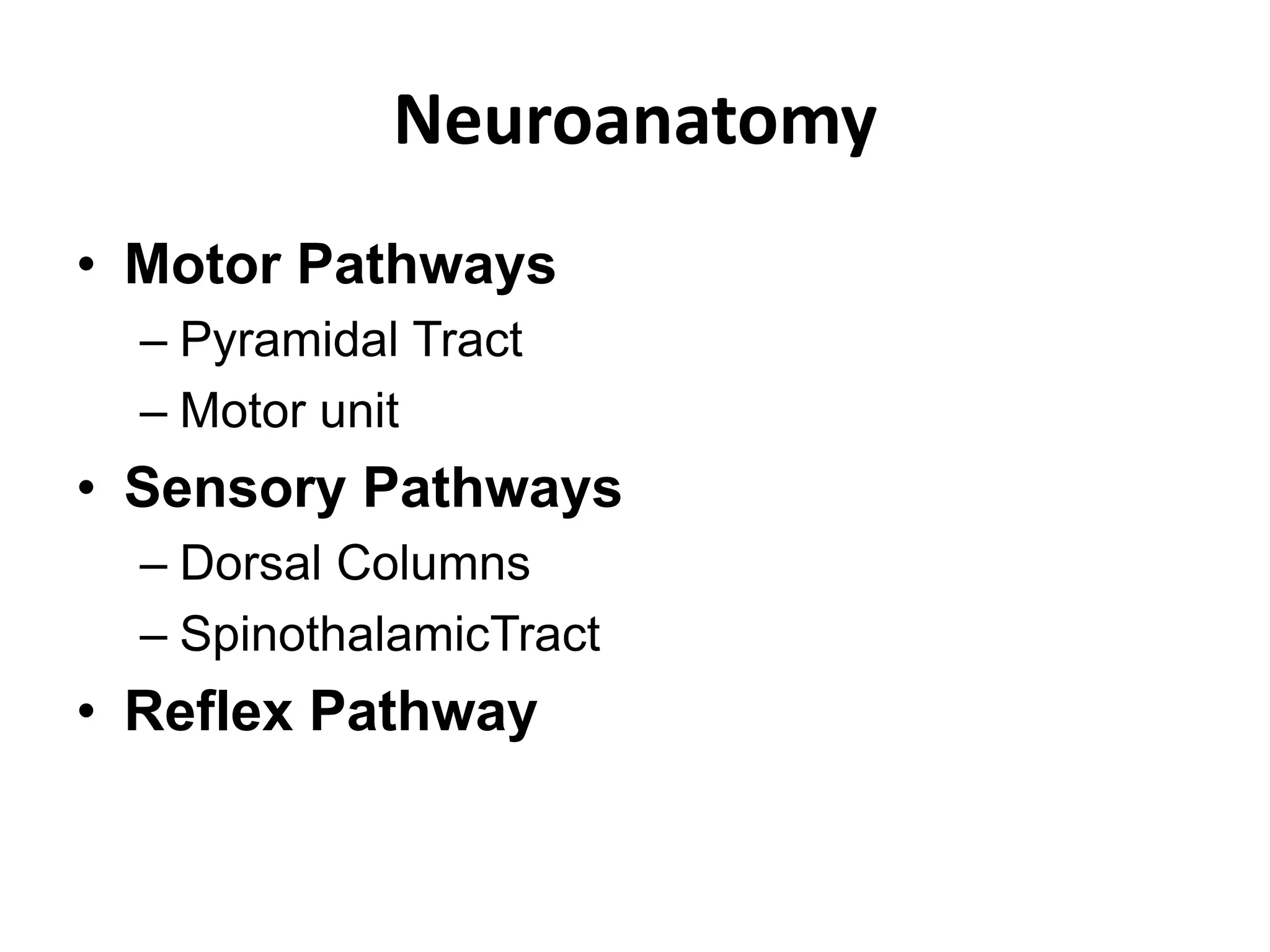 Approach to a case of motor and sensory disorders | PPTX