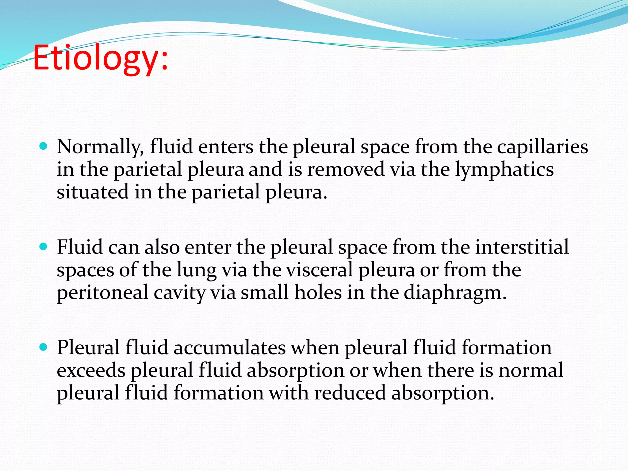 Approach to a case of pleural effusion | PPTX